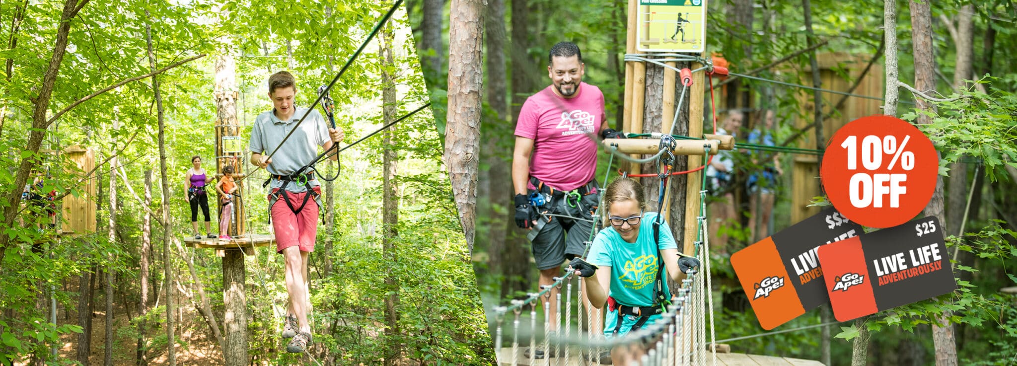 Go Ape | Zipline & Treetop Adventures | Gift Cards